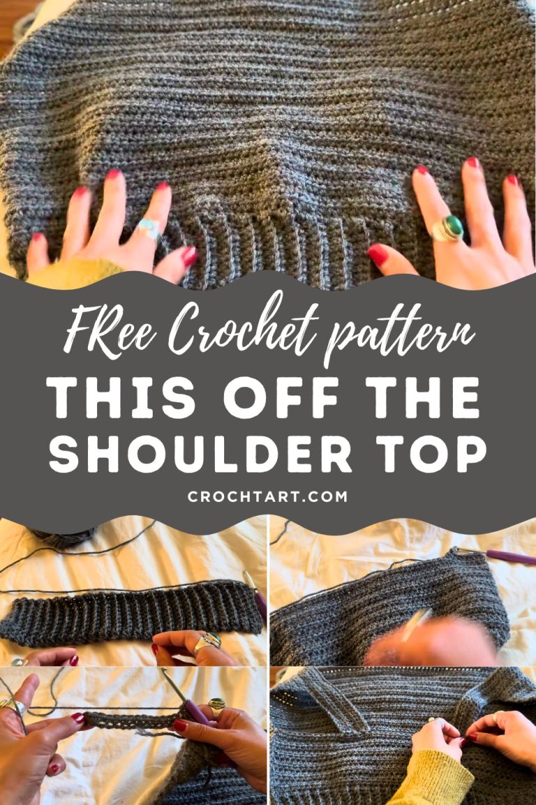 Free Crochet Off Shoulder Top Pattern with Modern Twist - Crocht Art