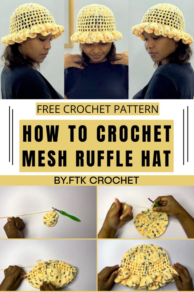 Modern Crochet Mesh Ruffle Hat Pattern For A Stylish Look - Crocht Art